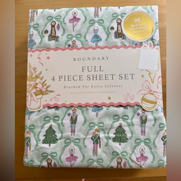 boundry | Bedding | Boundary Christmas Nutcracker Full 4 Piece Sheet ...